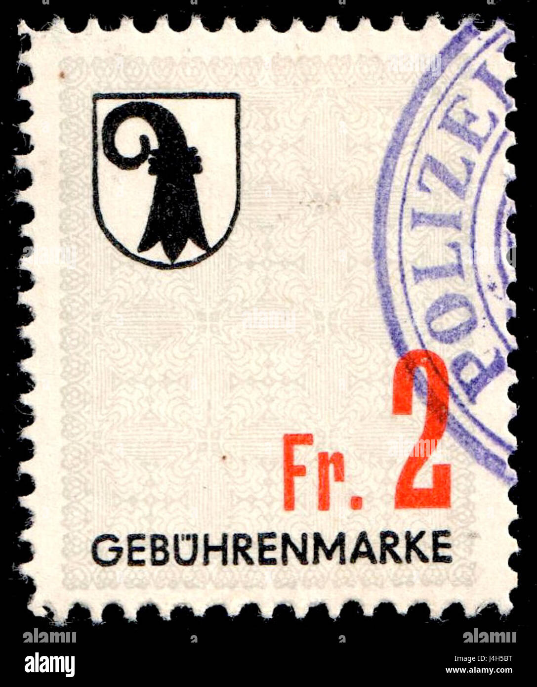 Switzerland Basel police revenue 2Fr 84 Stock Photo - Alamy