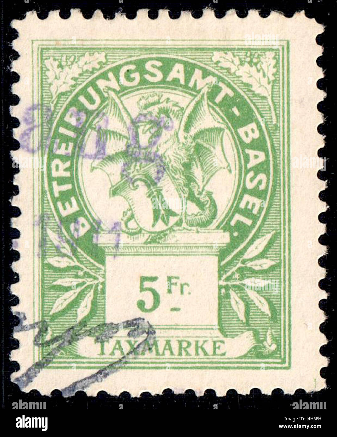 This title references a Swiss revenue stamp, issued by the ...
