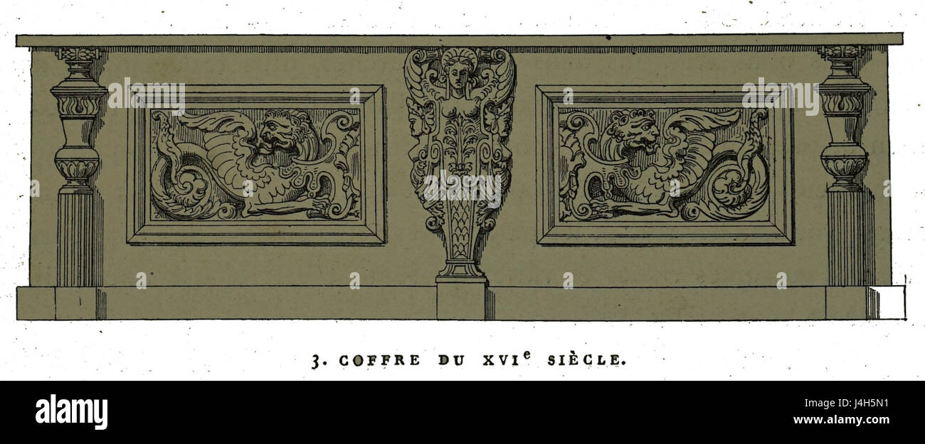 Saint germain Coffre stat monum Aube 01008 Stock Photo - Alamy