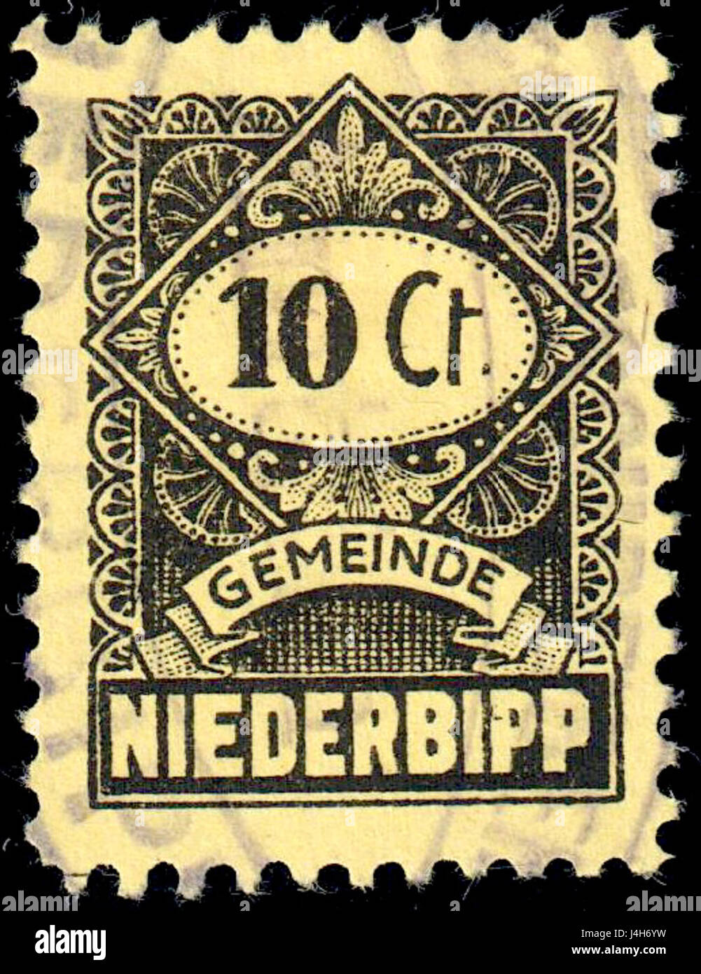 This Swiss revenue stamp from Niederbipp features a 1c denomination ...
