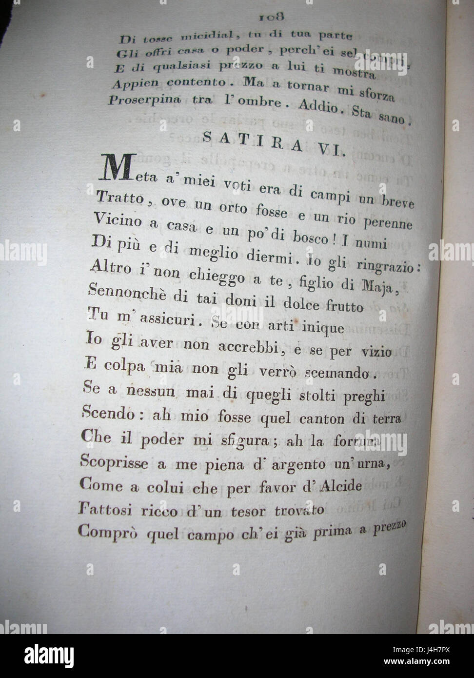 This page from Orazio's 'Satire' showcases a segment of the Roman poet ...