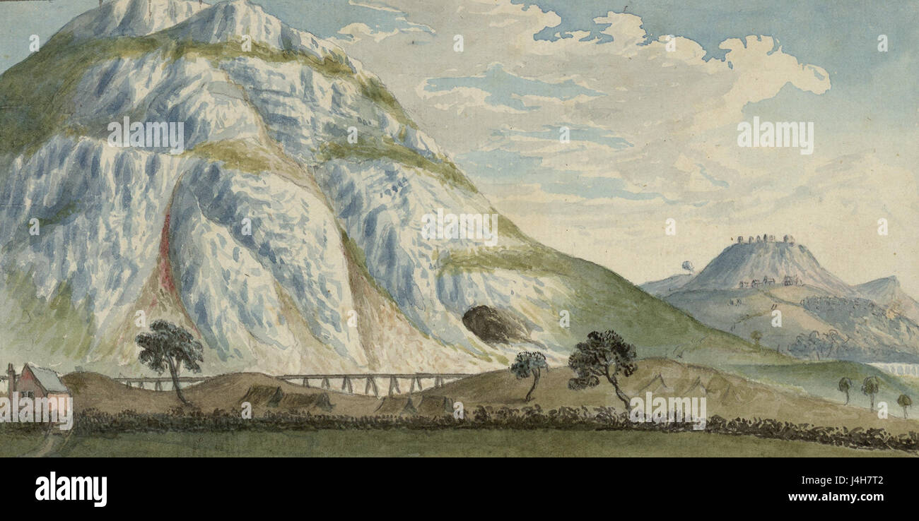 Talar Goch and Diserth Castle 02138 Stock Photo - Alamy