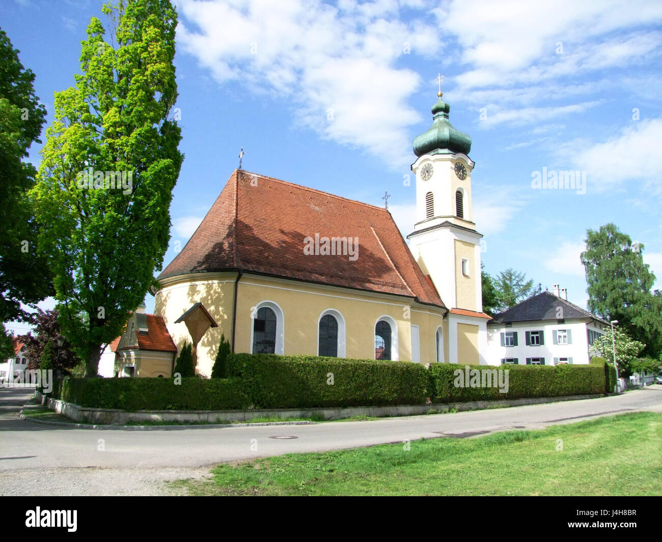 This artwork titled 'St. Afra in Lachen in Schwaben Blick von Osten II ...