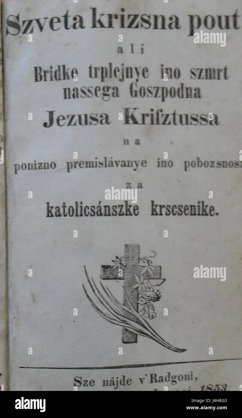 This is a religious text titled 'Szveta krizsna pout,' a prayer book ...