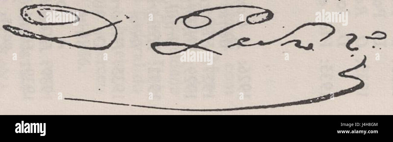 Signature pedro II 1848 Stock Photo - Alamy