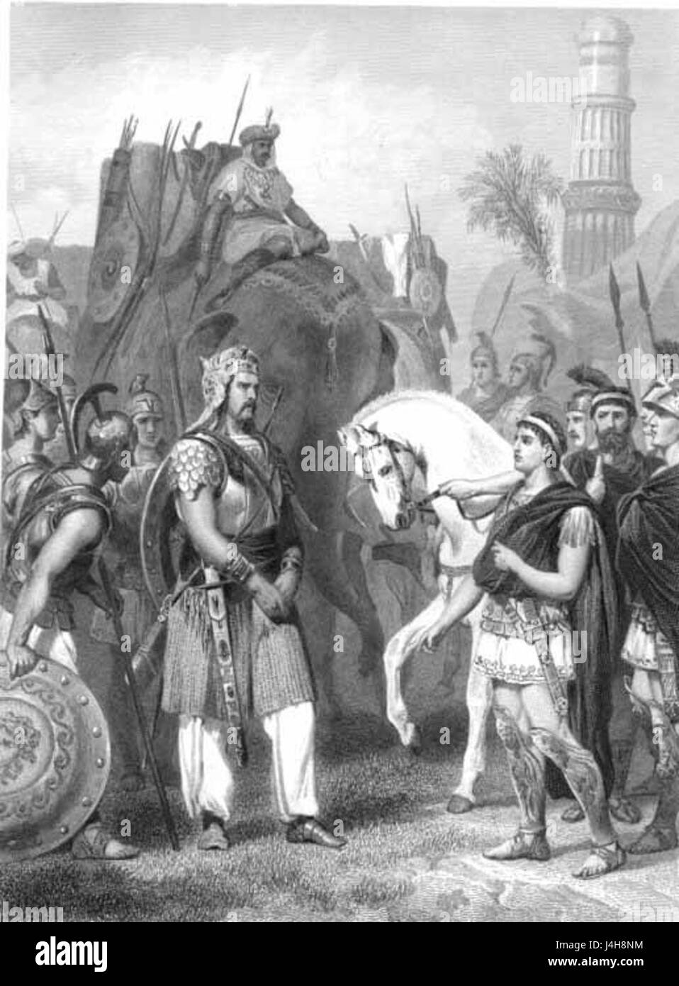Surrender of Porus to the Emperor Alexander Stock Photo - Alamy