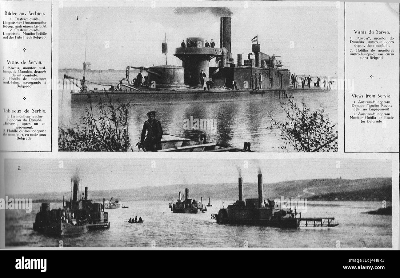 'Sur le Danube Monitors' is an artwork depicting the Danube River ...