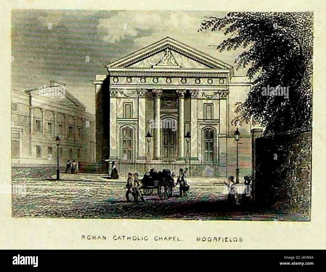 The exterior of St. Mary Moorfields Church is a prominent example of ...