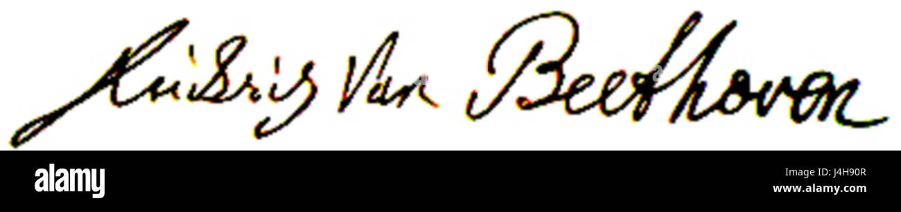 Signature Van Beethoven Stock Photo - Alamy