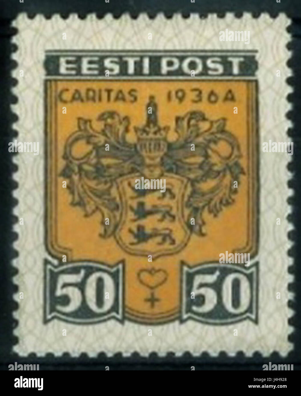 A stamp from Estonia, issued in 1936, bearing the Michel number 112 ...