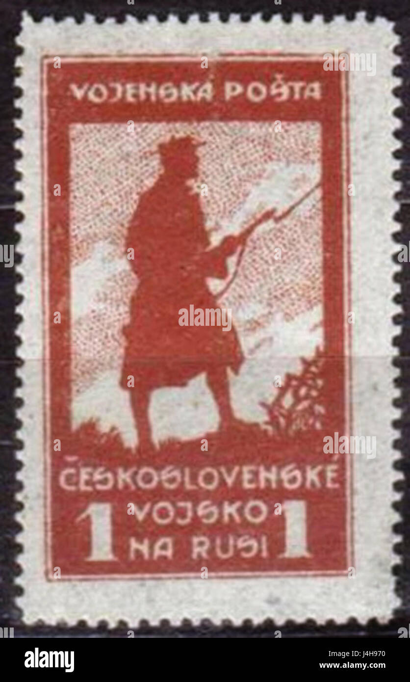 Stamp of Czechoslovak legion Stock Photo - Alamy
