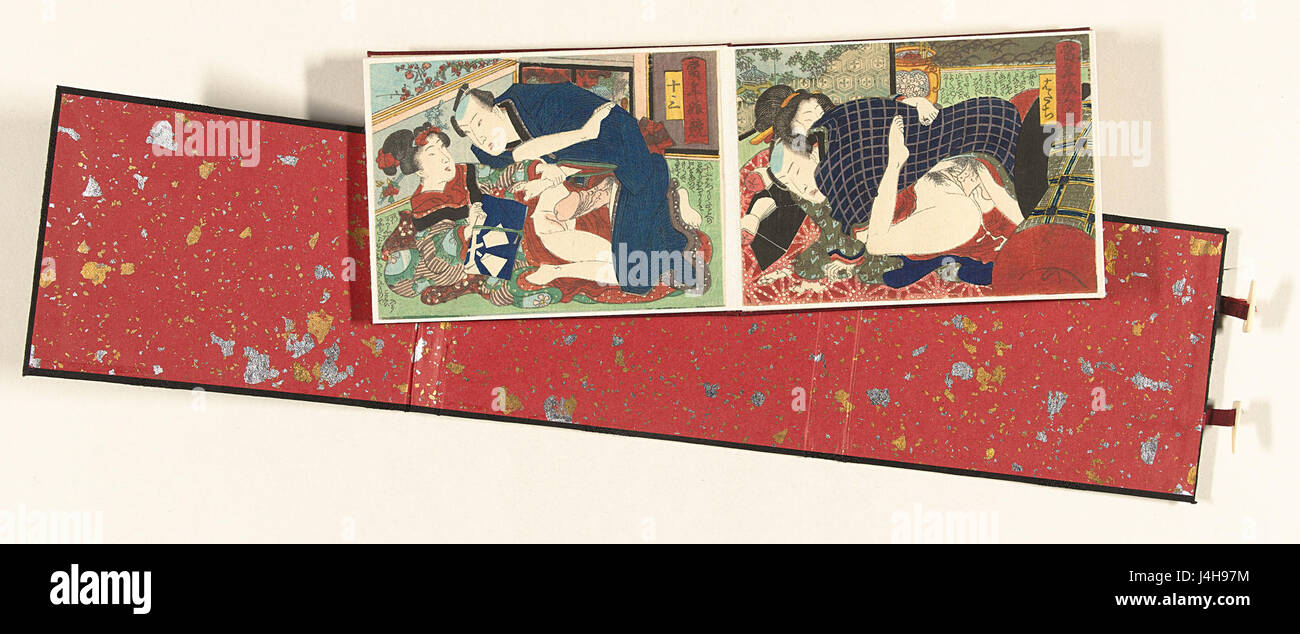 This Shunga album features depictions of young women, comparing them to ...