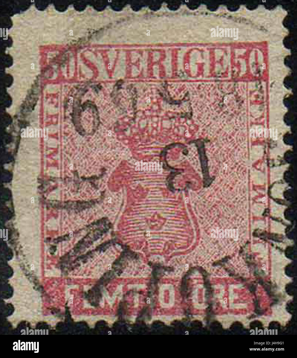 This title refers to a 1858 stamp from Sweden, cataloged as Scott ...