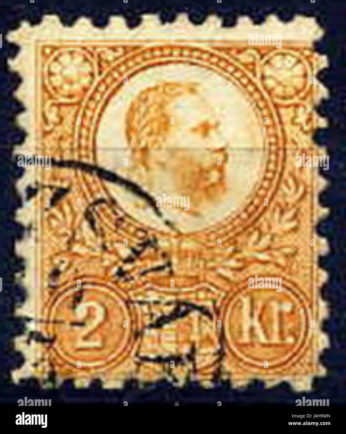 This stamp from Hungary, issued in 1871, is part of the Michel catalog ...