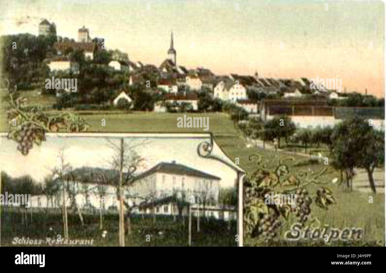 Stolpen, a town in Germany, around the year 1900. This image showcases ...