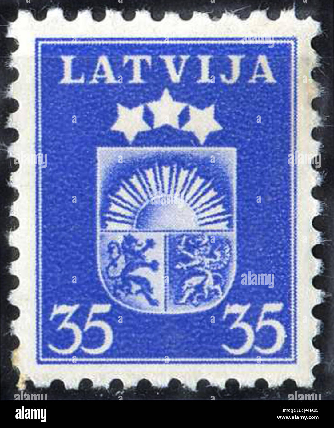The Latvian SSR 1940 stamp, Michel catalog number 289, represents a ...