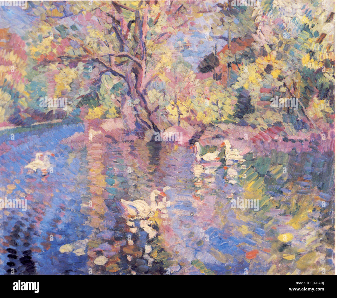 The 'Stroeher Schwaene' from 1910 is likely a depiction of swans ...