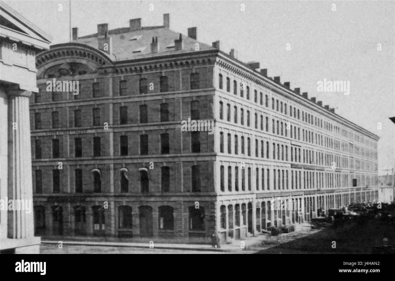 A detailed view of the State Street Block in Boston, as captured by ...