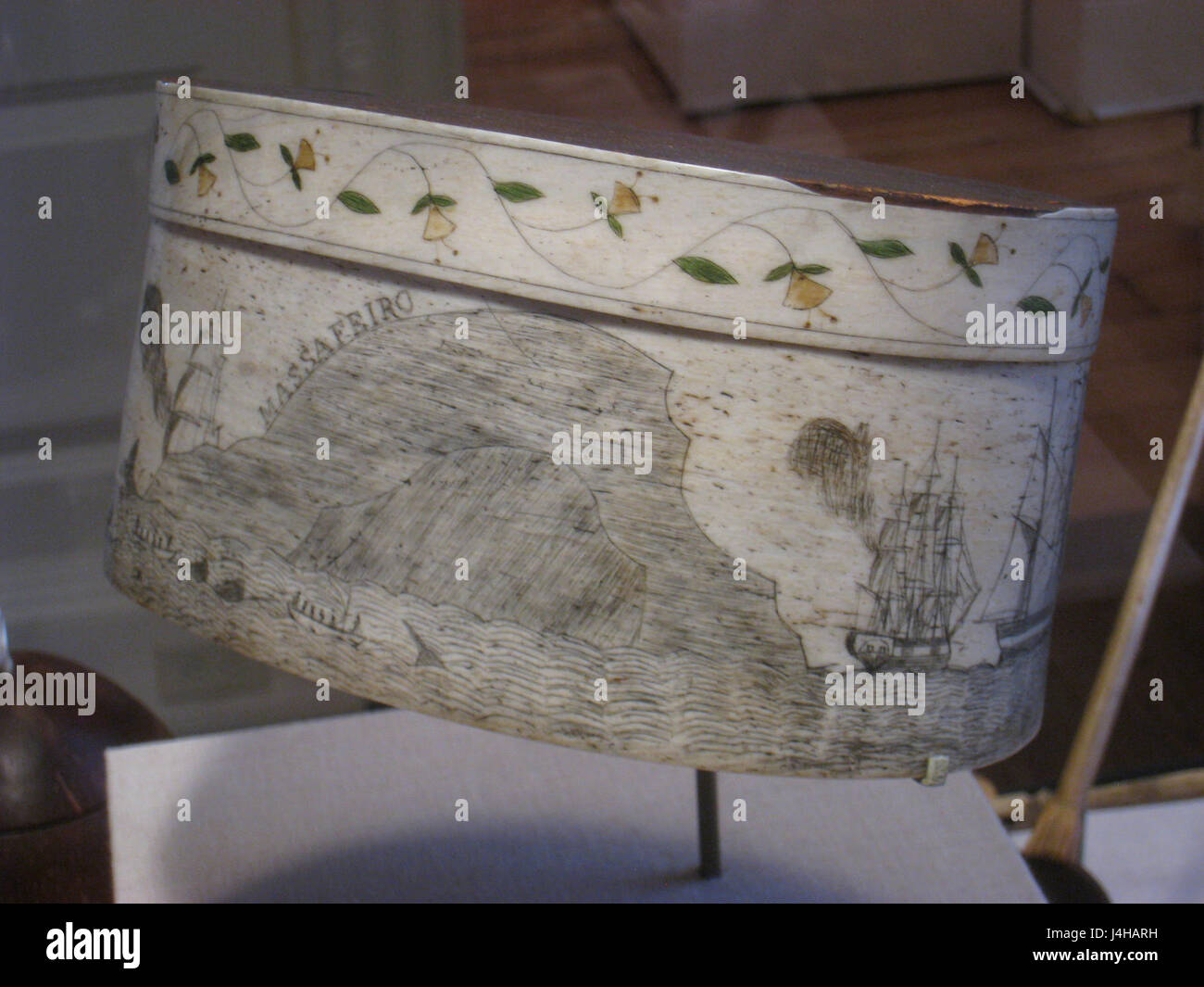 This image likely refers to a piece of scrimshaw displayed at the Old ...