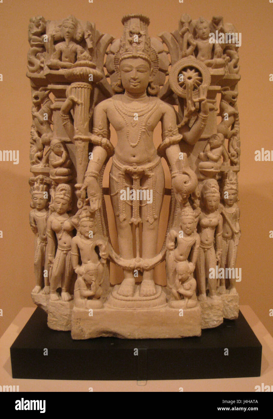 This sculpture, known as 'Standing Vishnu,' hails from Central India ...