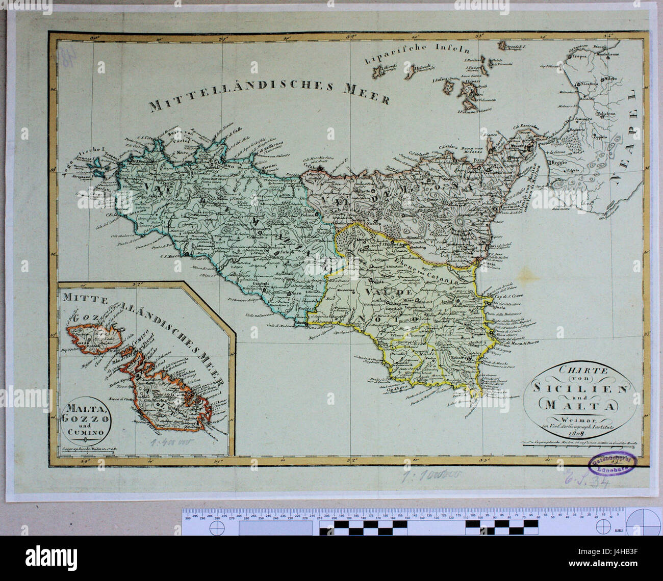 Old malta map hi-res stock photography and images - Alamy