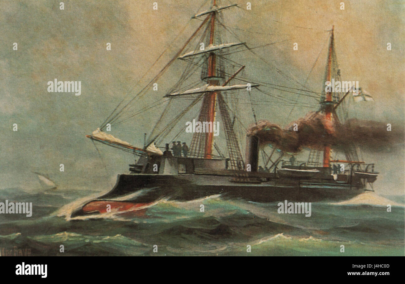 The SMS Prinz Adalbert, launched in 1864, was a German ironclad warship ...