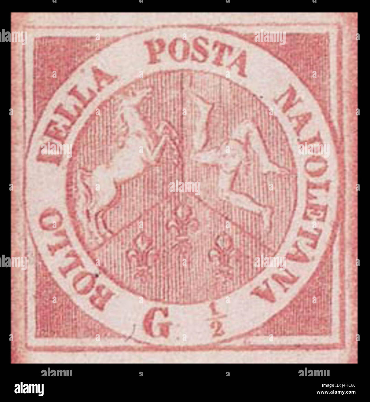 Stamp of Naples1858 Stock Photo - Alamy