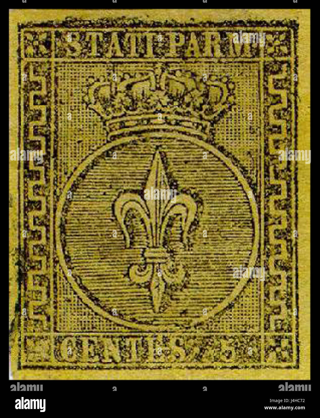 Stamp Parma 1852 5c Stock Photo - Alamy