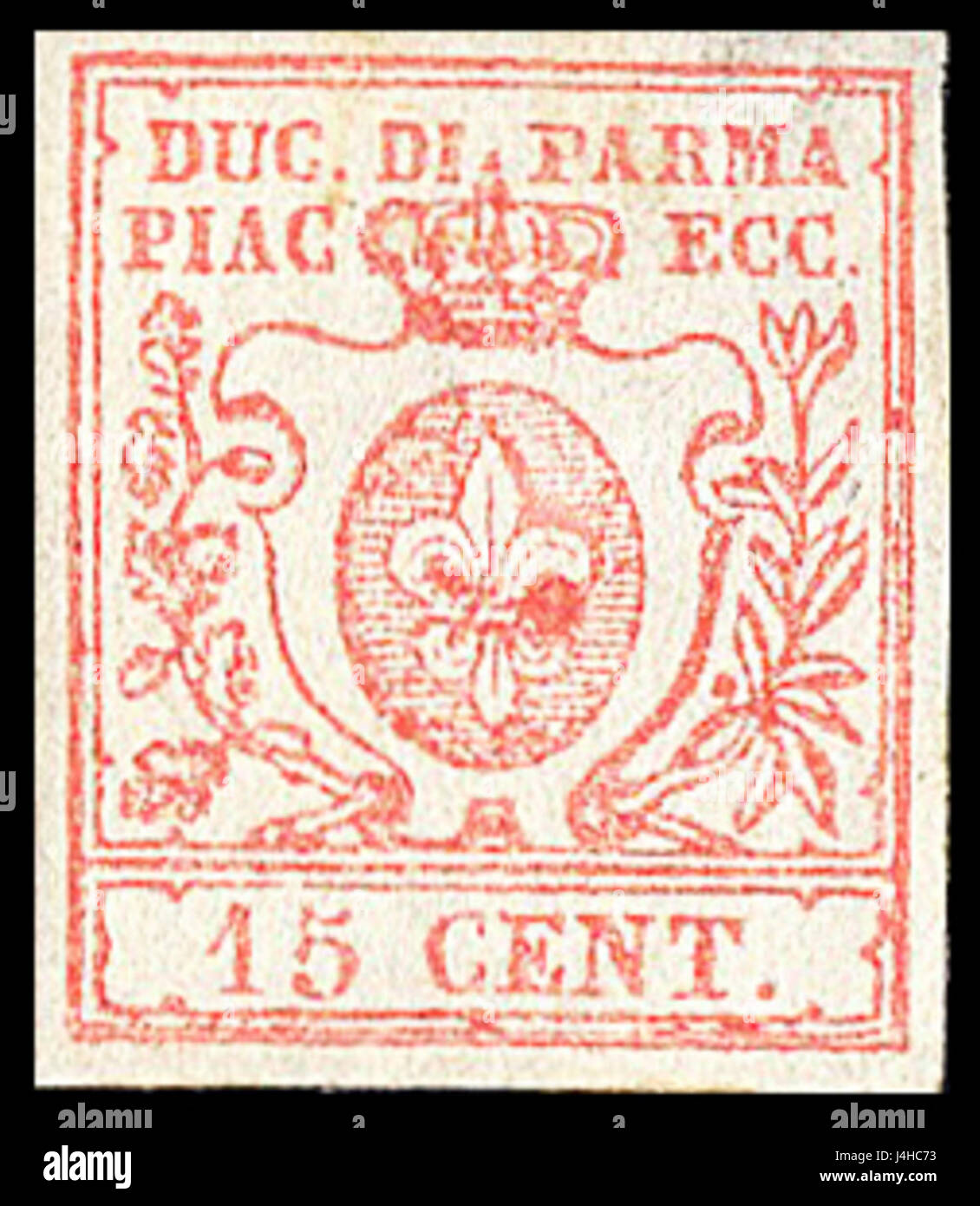 The 'Stamp Parma 1859' is a historical postal stamp issued in Parma ...