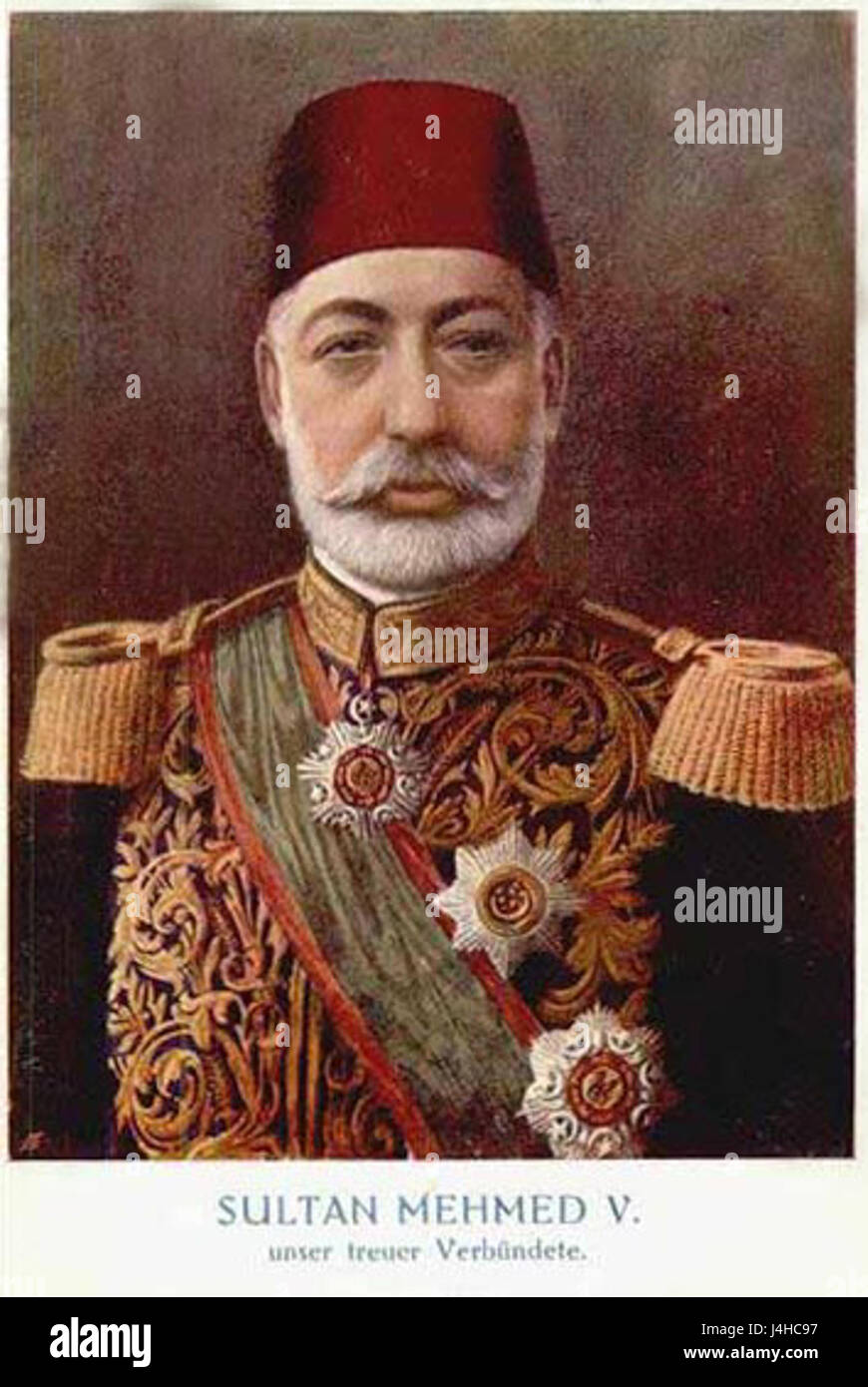 Sultan Mehmed V was the 35th Sultan of the Ottoman Empire, reigning from 1909 until his death in ...