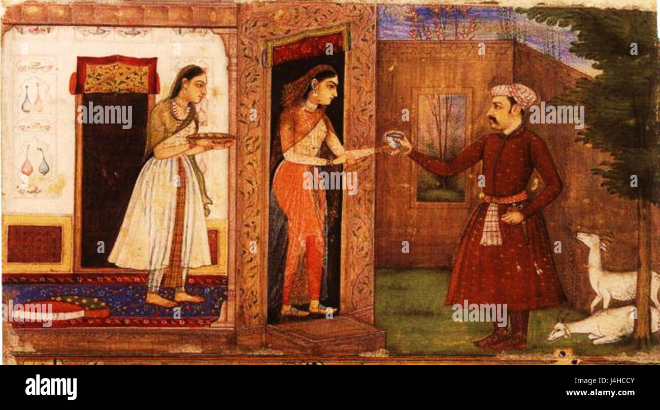 This illustration from the 1628 edition of Sadi's 'Gulistan' depicts an ...