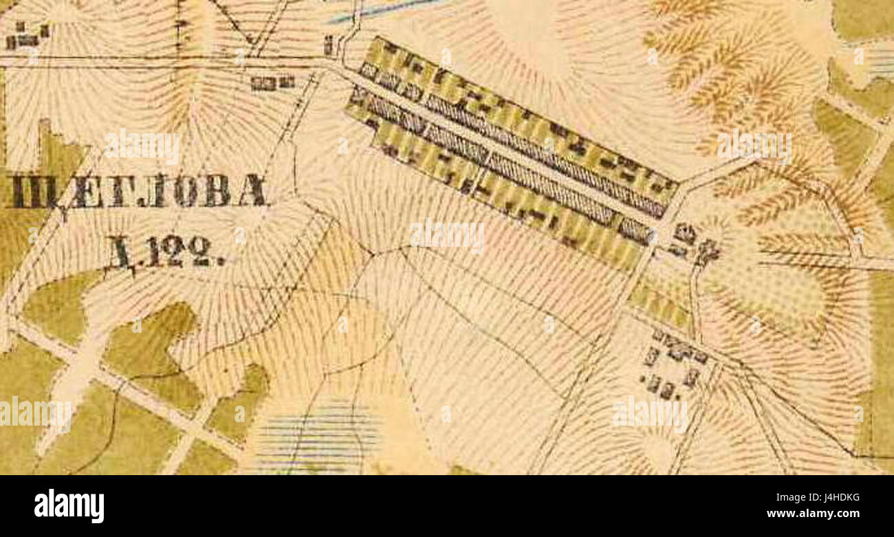 This map by Shcheglov features detailed geographical data from a ...