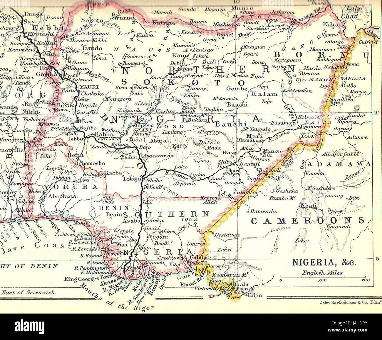 This historical map from around 1914 shows the division of Southern and ...