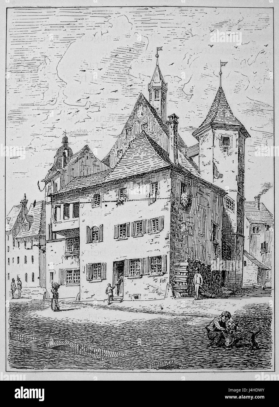 A historical view of Staufen im Breisgau, showcasing its medieval ...