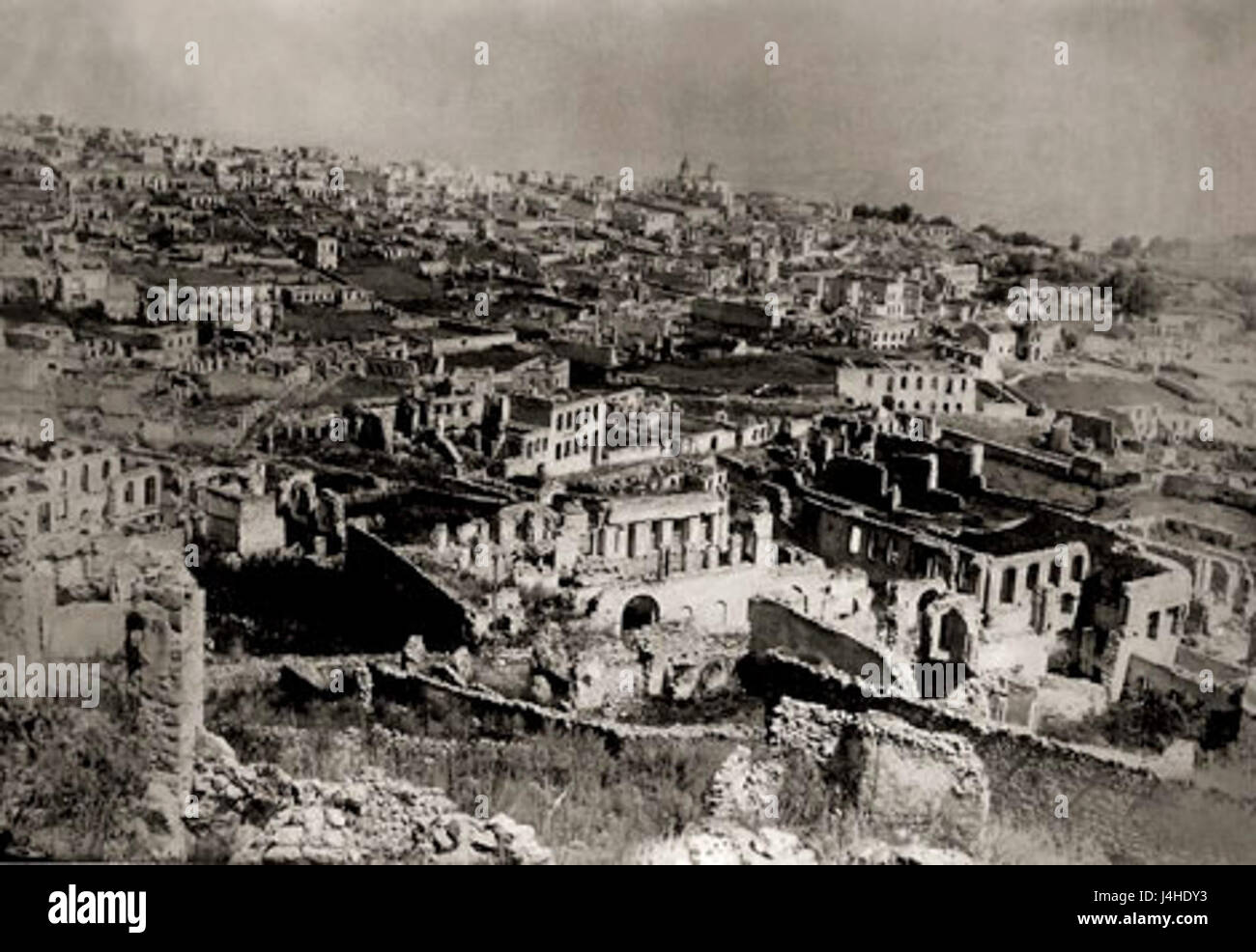 Ruins of Armenian part of Shusha after 1920 pogrom 2 Stock Photo - Alamy