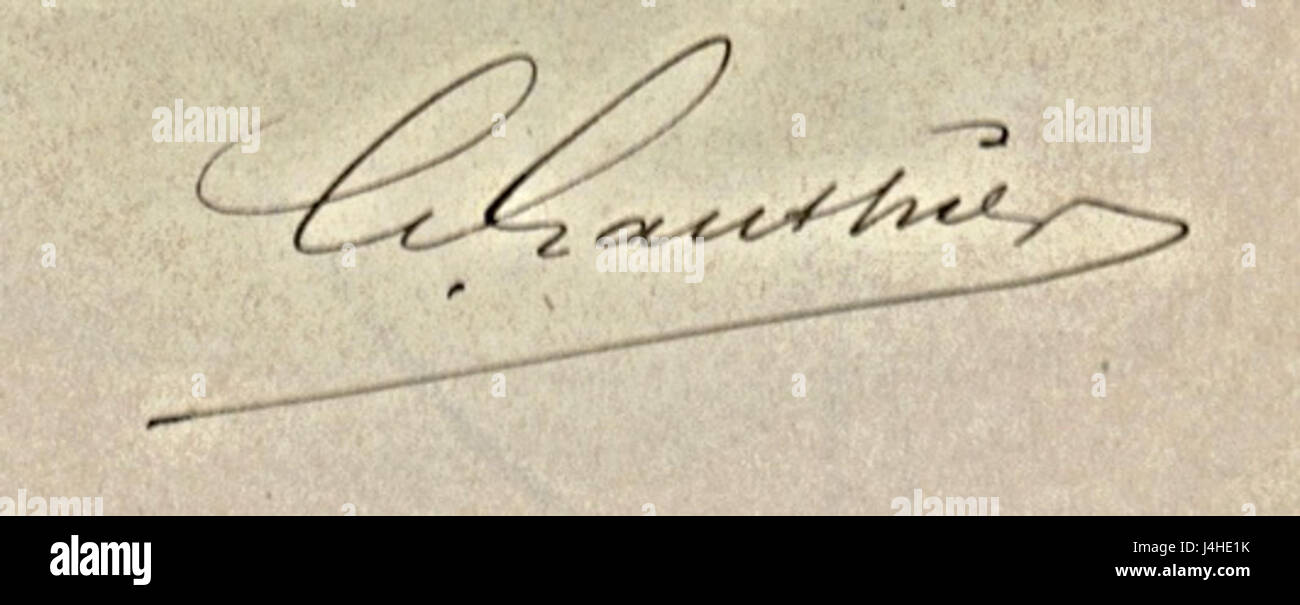 'Signature de Gaston Gauthier' translates to 'Signature of Gaston ...