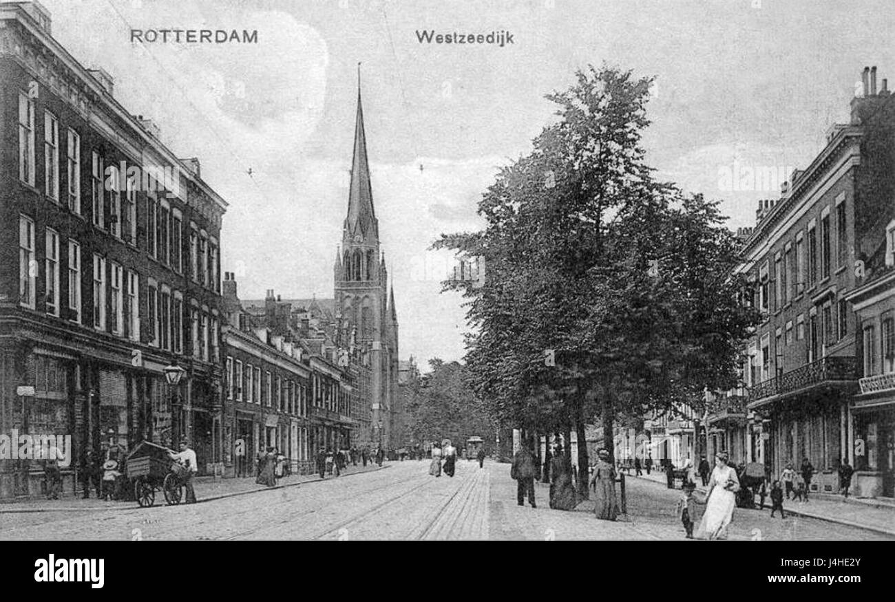 Rotterdam netherlands cityscape view Black and White Stock Photos ...