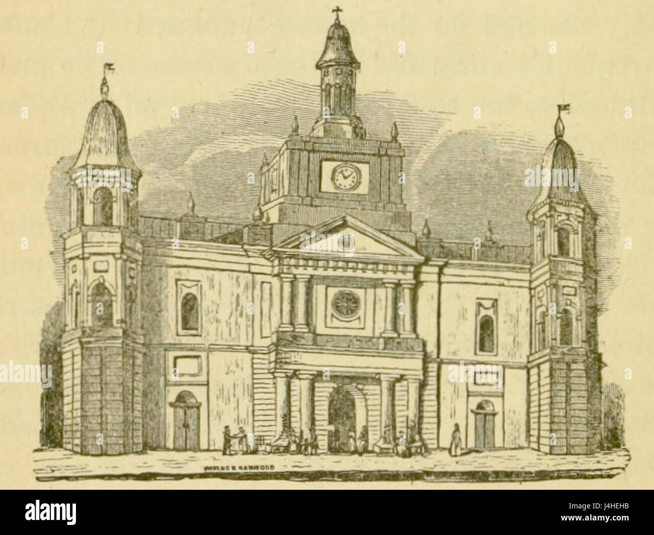 This 1845 artwork by Benjamin Norman depicts the iconic St. Louis ...