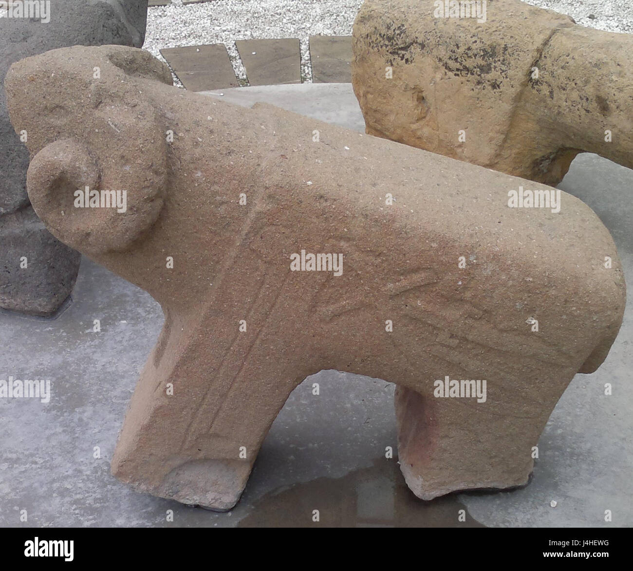 Stone ram in Baku 1 Stock Photo - Alamy