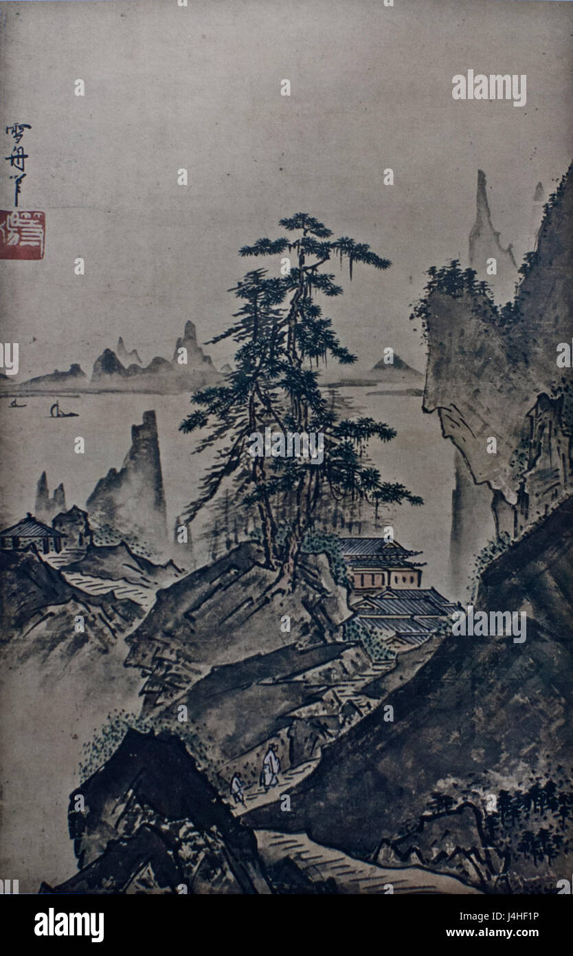 Sesshu Toyo's landscape painting, located in Okayama, is renowned for ...