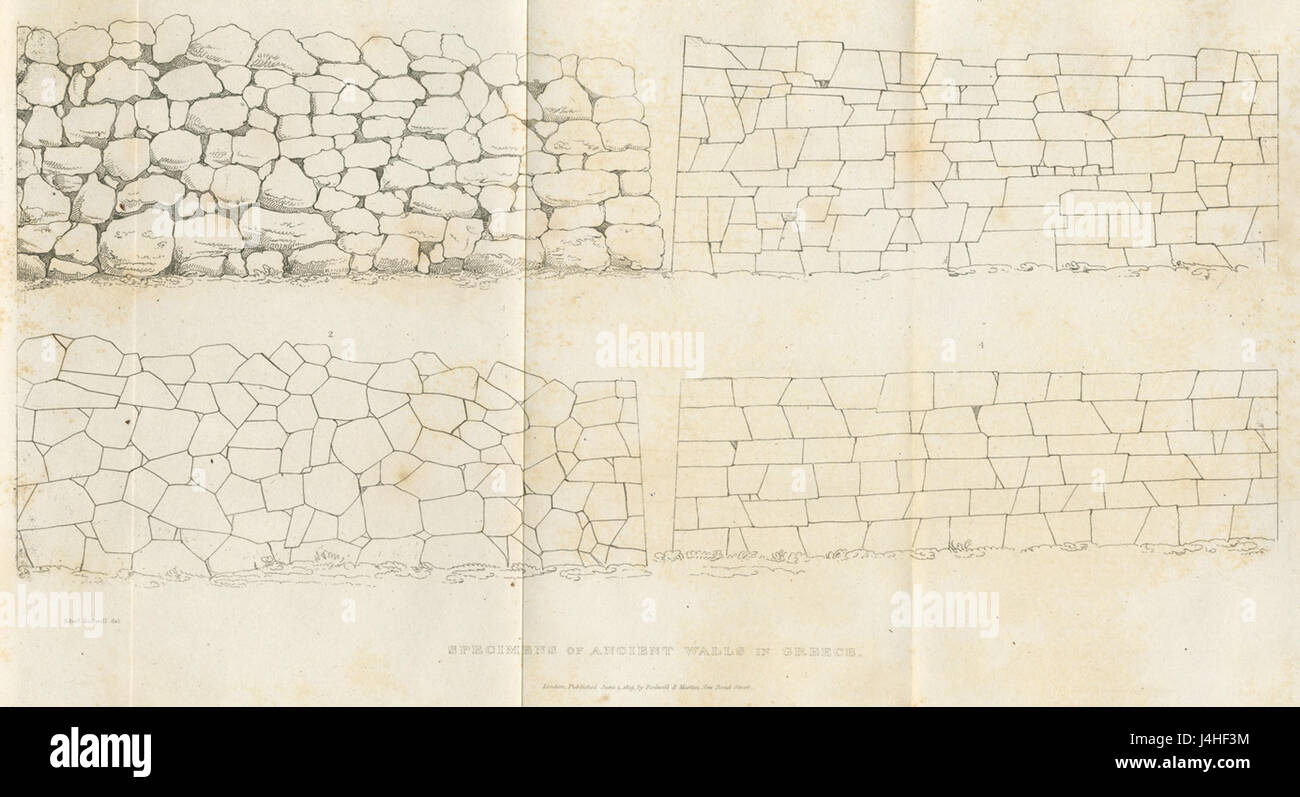 Edward Dodwell's 1819 work presents a collection of ancient Greek wall ...