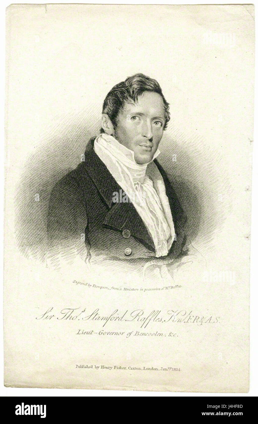 Sir Stamford Raffles was a British statesman and founder of Singapore ...