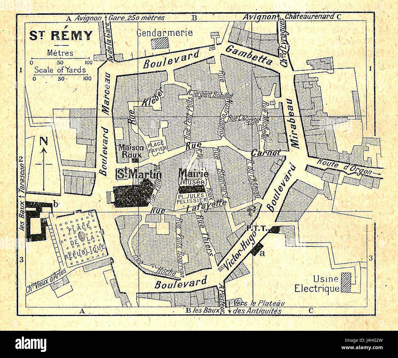 Saint Remy de Provence 1921 Carte 09 Stock Photo - Alamy