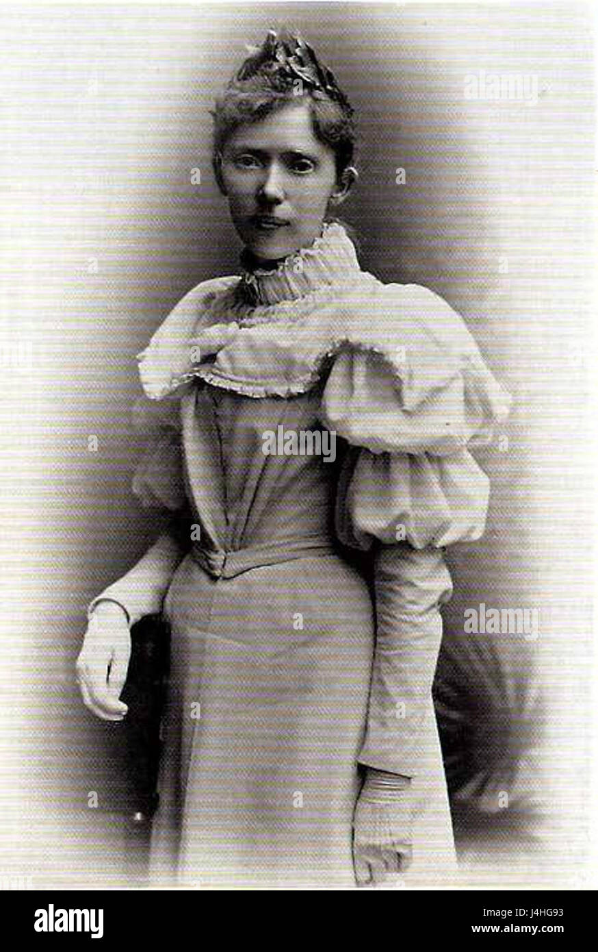 This image of Tekla Hultin captures her as a young individual, though ...