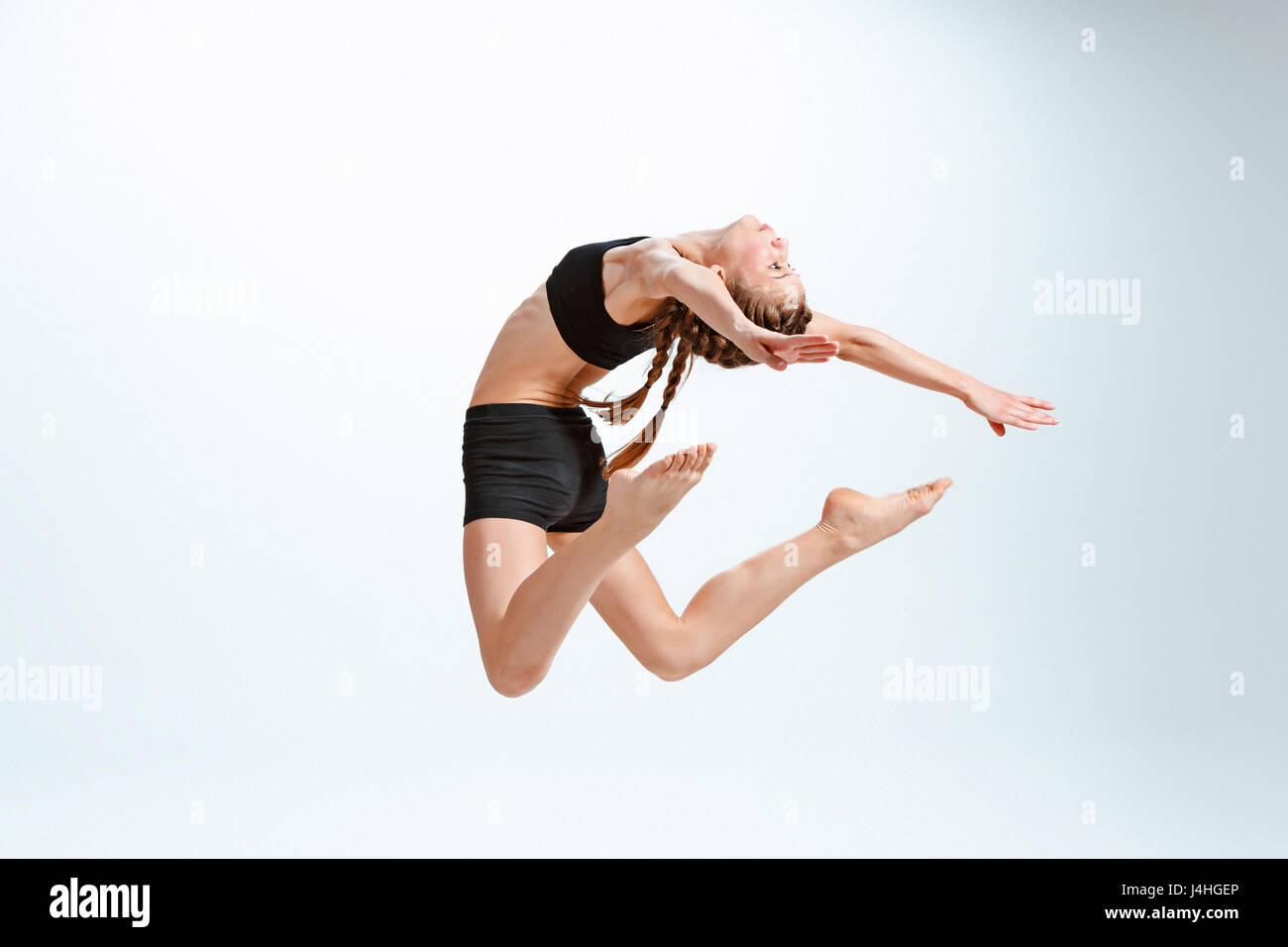 Young girl break dancing Stock Photo - Alamy