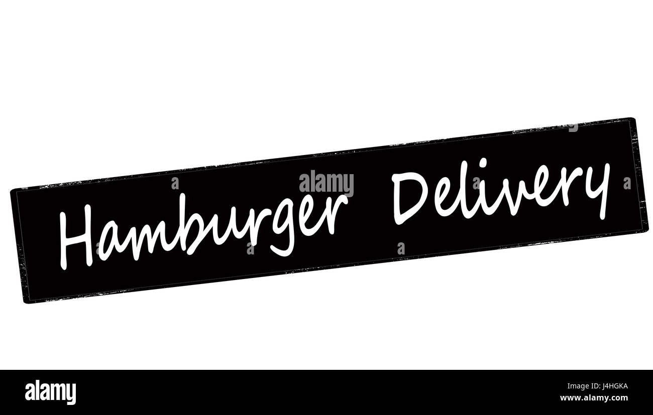 Stamp with text hamburger delivery inside, vector illustration Stock ...