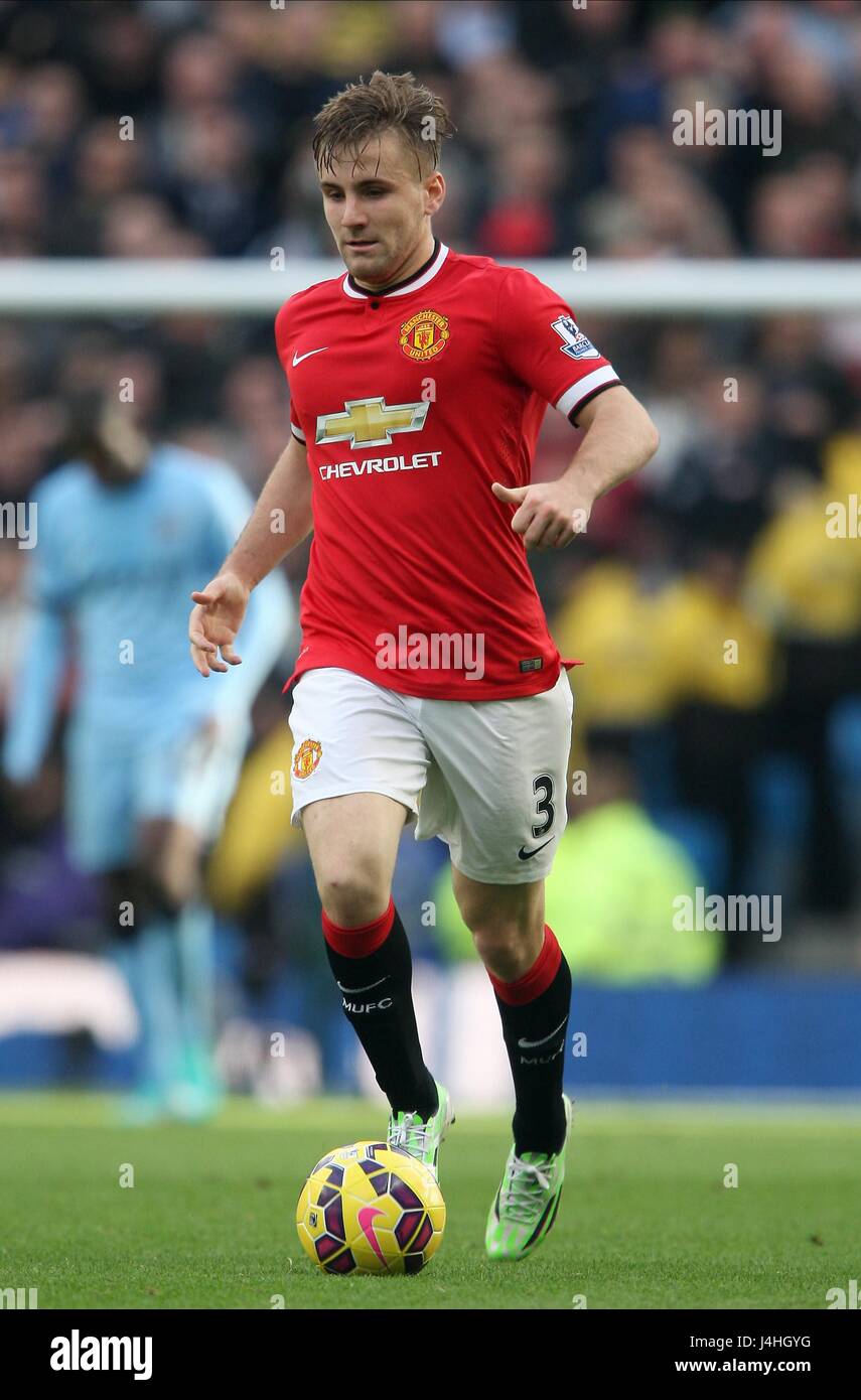 LUKE SHAW MANCHESTER UNITED FC MANCHESTER UNITED FC ETIHAD STADIUM ...