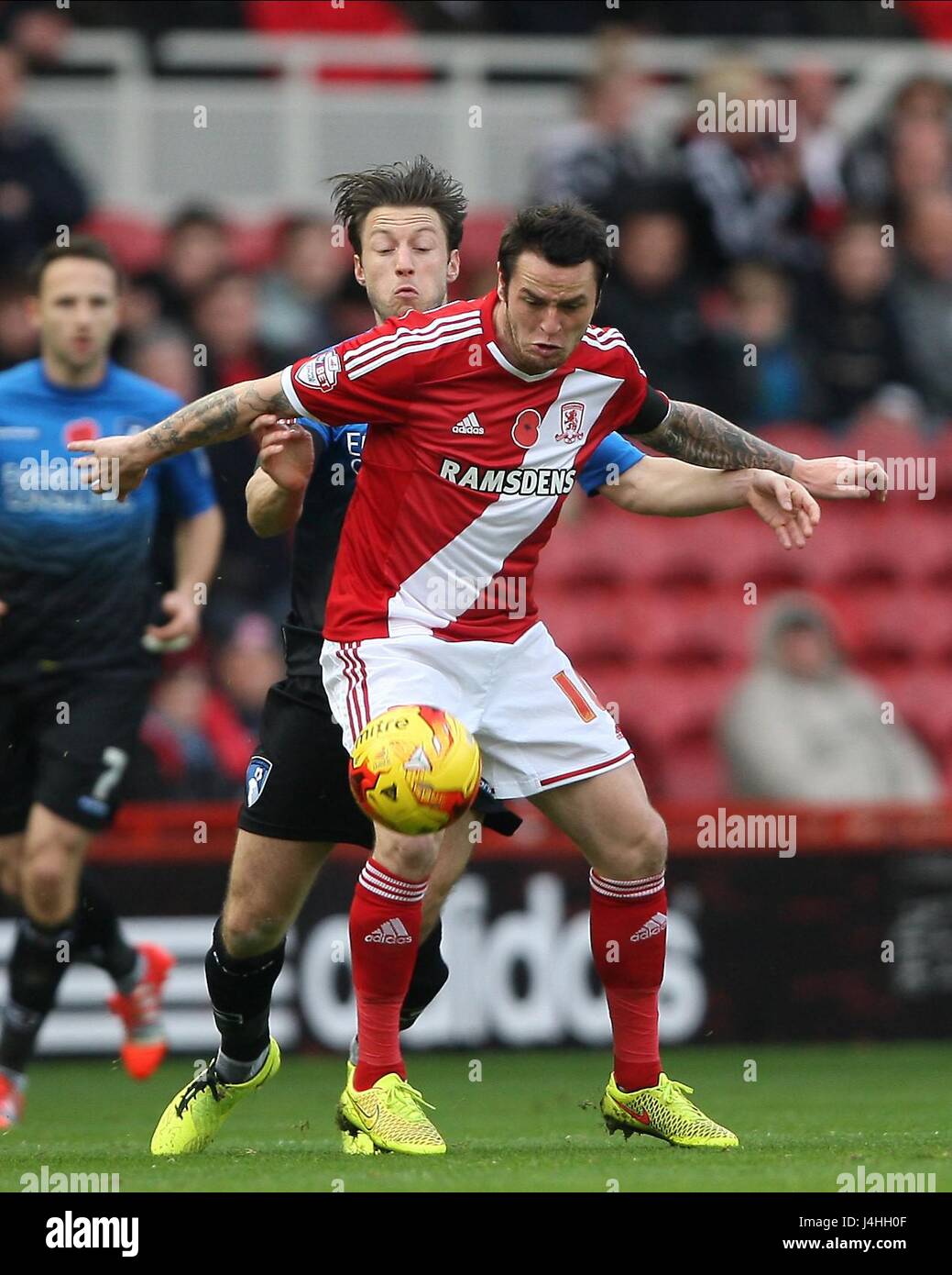 LEE TOMLIN & HARRY ARTER MIDDLESBROUGH V AFC BOURNEMOUT THE RIVERSIDE ...