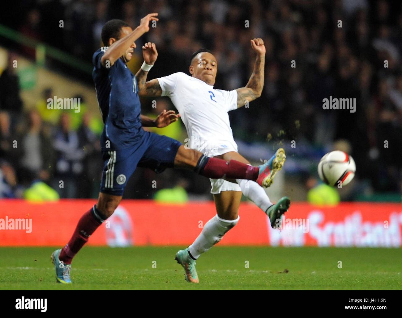 IKECHI ANYA & NATHANIEL CLYNE SCOTLAND V ENGLAND CELTIC PARK GLASGOW ...
