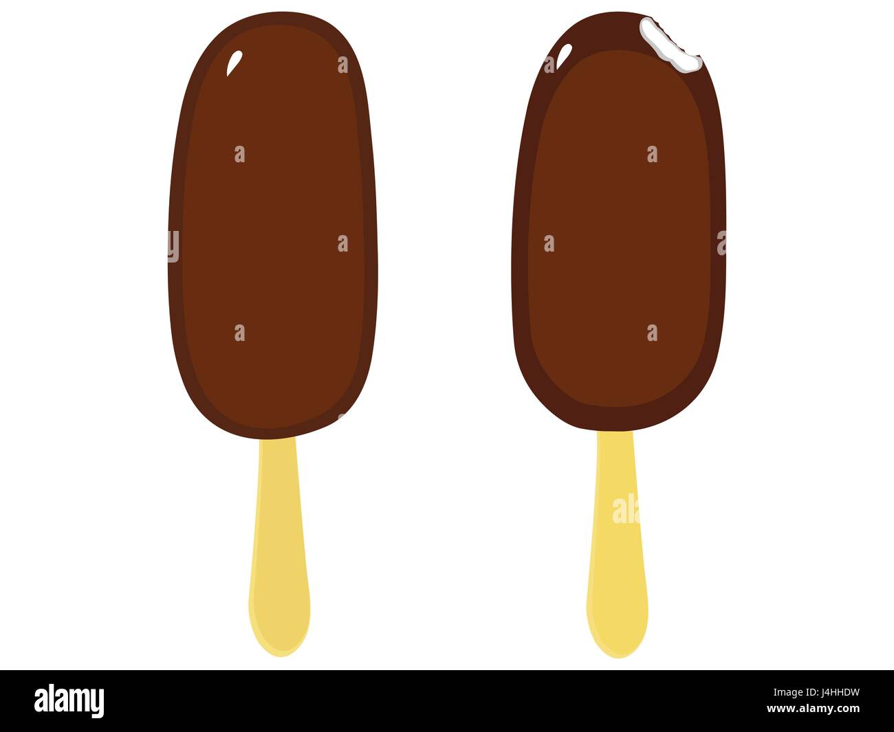 Bitten ice cream chocolate Stock Vector Images - Alamy